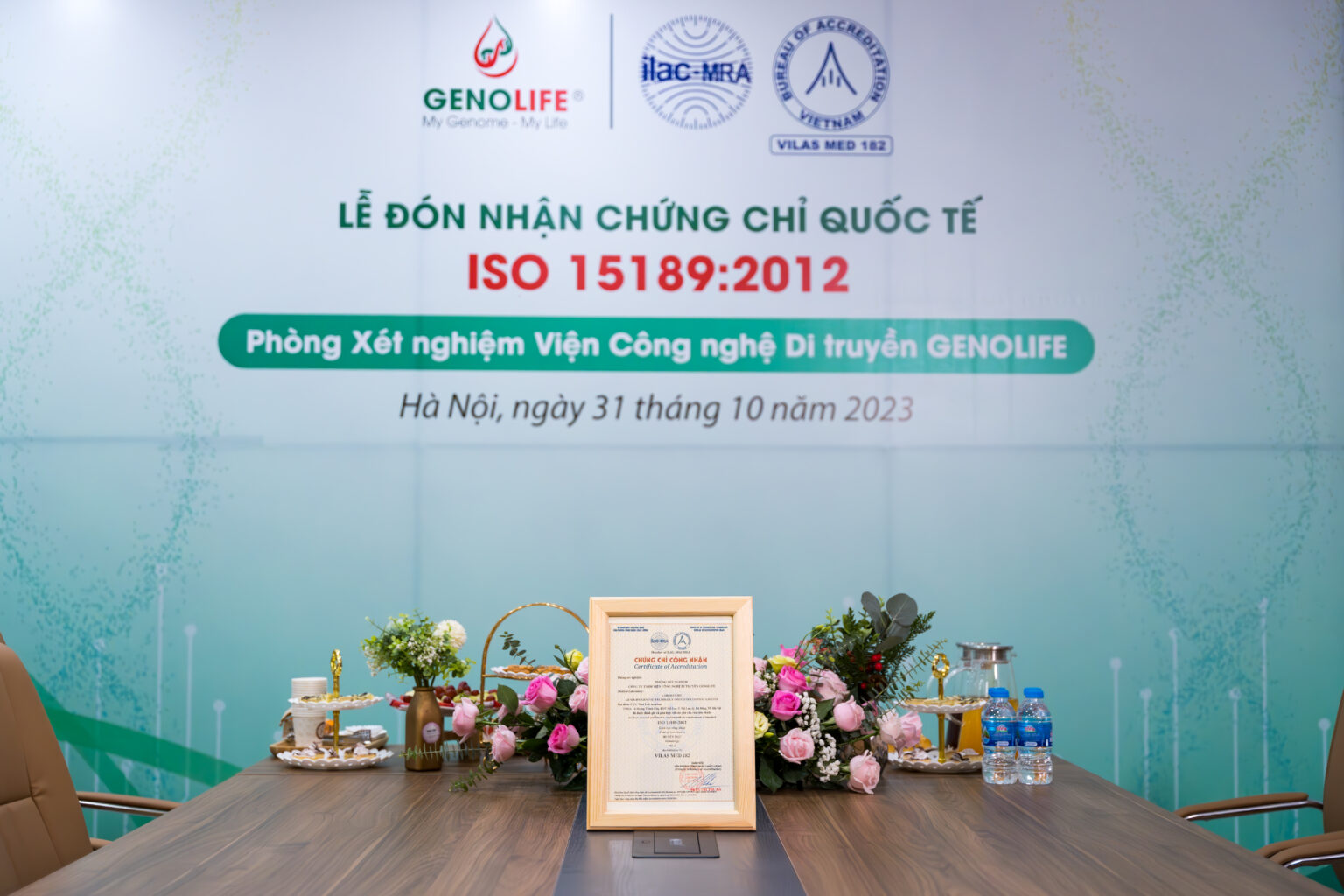 GENOLIFE vinh dự đón nhận chứng chỉ quốc tế ISO 15189:2012 cho xét nghiệm NIPT